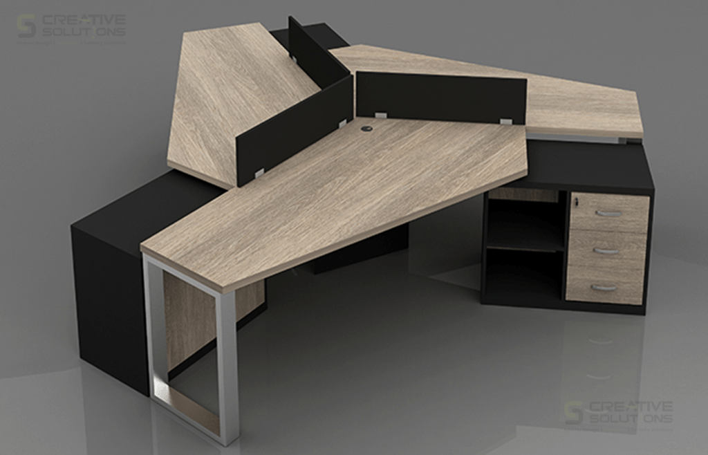 Three Persons Grid Workstation CS-02 - Creative Solutions